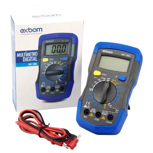 Multímetro Digital Profissional Com Bip Portátil A Bateria | Shopee Brasil