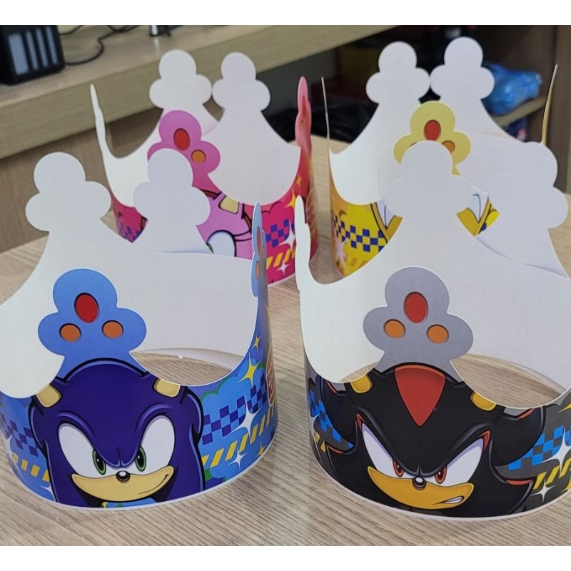 Coroas De Papel Shadow E Tails e Rose e Sonic The Hedgehog Nova Coleção ...