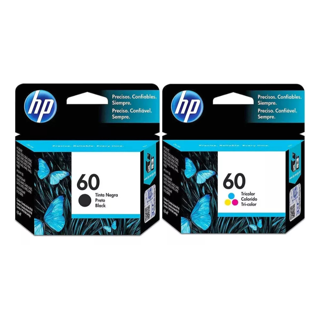 Kit Cartucho Original 60 Preto E 60 Color Novo 411c | Shopee Brasil