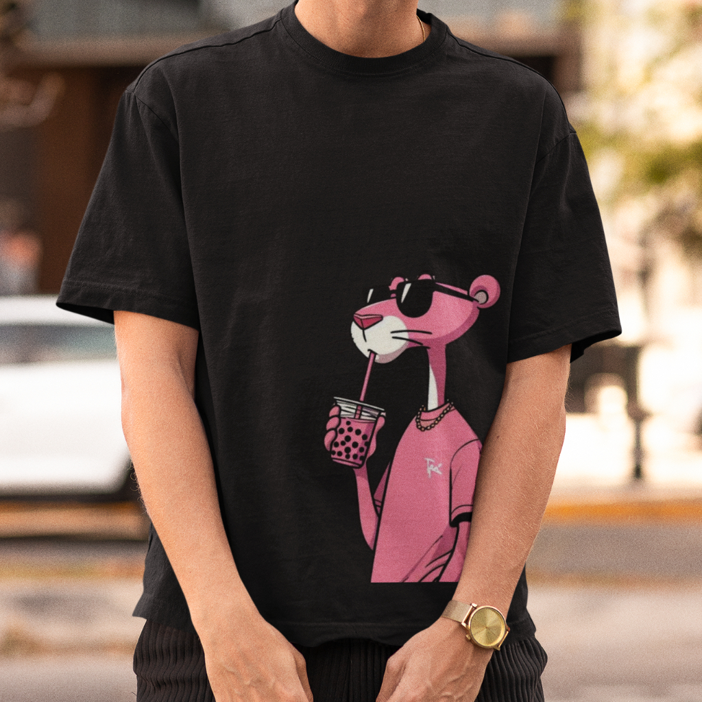 Camiseta Oversized Streetwear Pantera Rosa Tumblr Blusa Camisa Premium ...