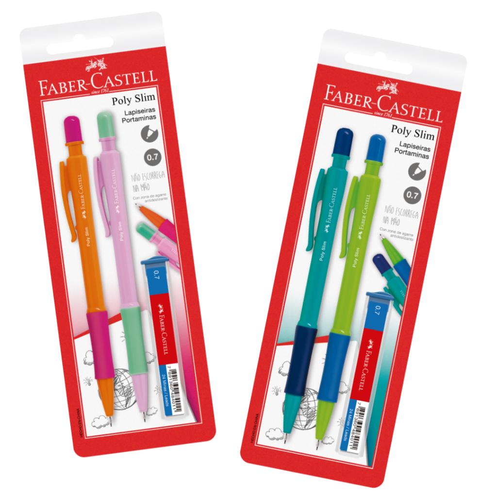Lapiseira Poly Slim 0.5 ou 0.7mm + Tubo de Grafite _ Faber Castell ...