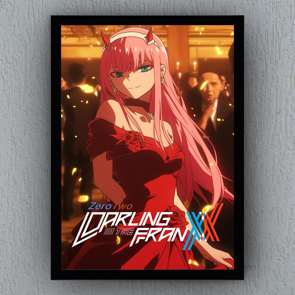 Quadro com Moldura Decorativa e Vidro - Zero Two - Darling In The ...