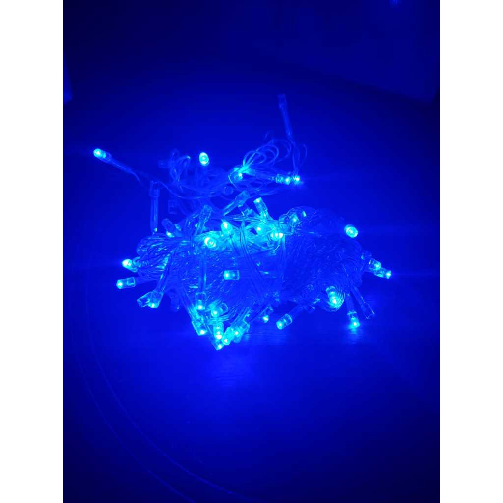Pisca-Pisca 100 Leds Azul Fio Verde 10 Metros 127V | Shopee Brasil