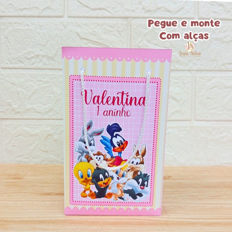Sacolinha Surpresa Personalizada Baby Looney Tunes Lolla Rosa - Menina ...