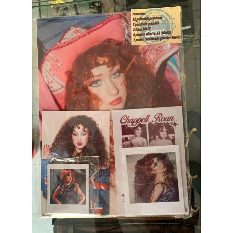pack de imagens chappell roan HD com poster adesivo, poster grande, imagens 10x15 e polaroids ...