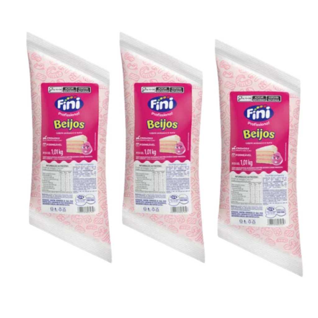 Recheio E Cobertura Fini Beijos 1.01kg Kit 3 Unidades | Shopee Brasil