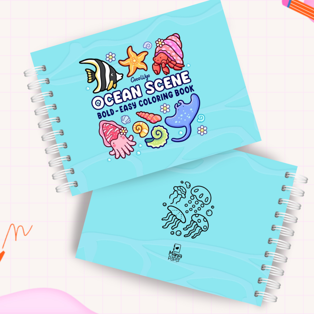 LIVRO DE COLORIR OCEAN SCENE - COCO WYO | Shopee Brasil