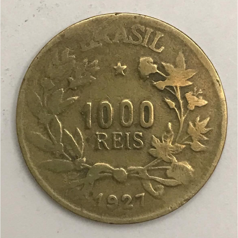 Moeda do Brasil - 1000 Réis - 1927 | Shopee Brasil