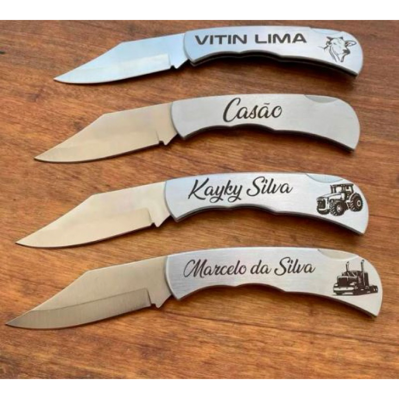 Canivete Zebu Inox Personalizado a Laser, com Presilha – Praticidade e ...
