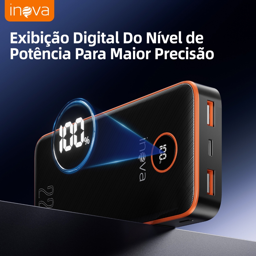 Inova power bank 20000 mah turbo 22.5W Carregador Portátil | Shopee Brasil