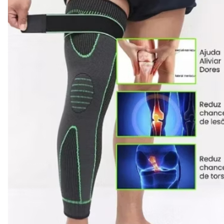 Joelheira de Compressão Ortopédica Térmica para Alívio de Dor Nylon ...