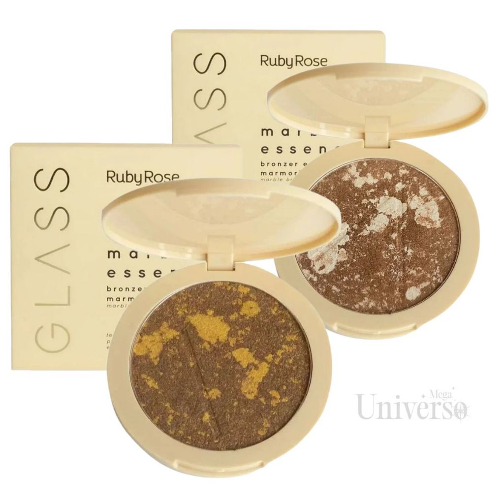 Bronzer e iluminador Ruby Rose Marmorizado Marble Essence Glass ...