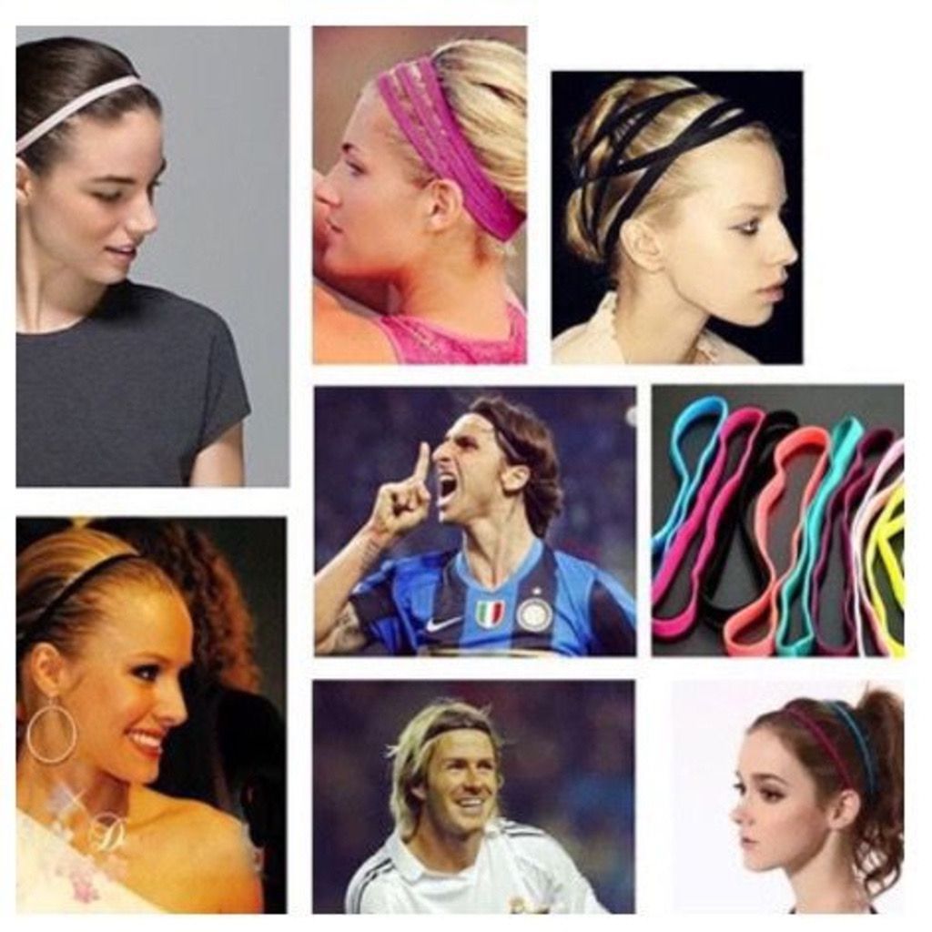 Kit 6 /18/36 Faixas Tiara Para Prender o Cabelo Esportes Headband ...