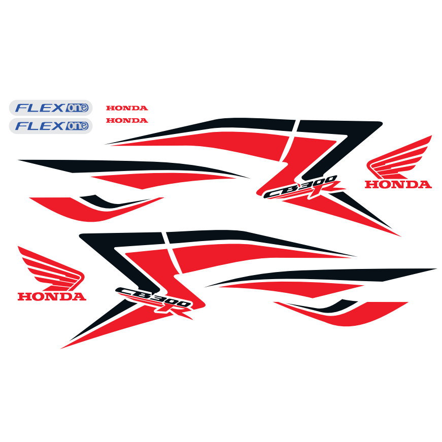 Kit Adesivos Faixas CB300 CB 300R Cb 300 R 2015 Todas as cores Jogo ...