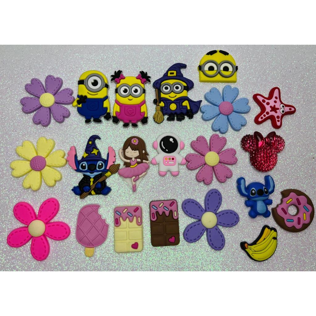 Kit Pins Crocs Minions, Barbie, stitch e astronauta. Pins Botons Para ...