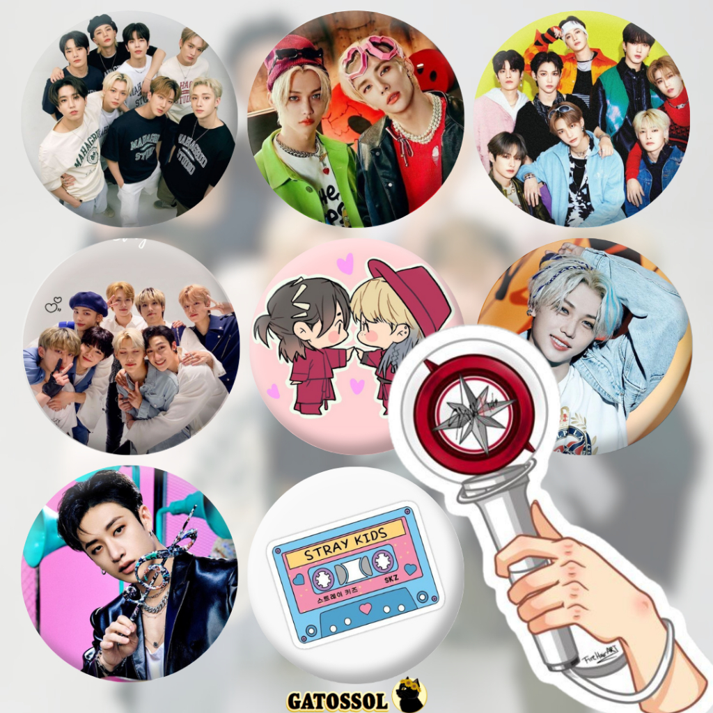 Bottons STRAY KIDS- 4,5 cm - KPOP-IDOL-COREANO- Bottom/botton - Boton ...