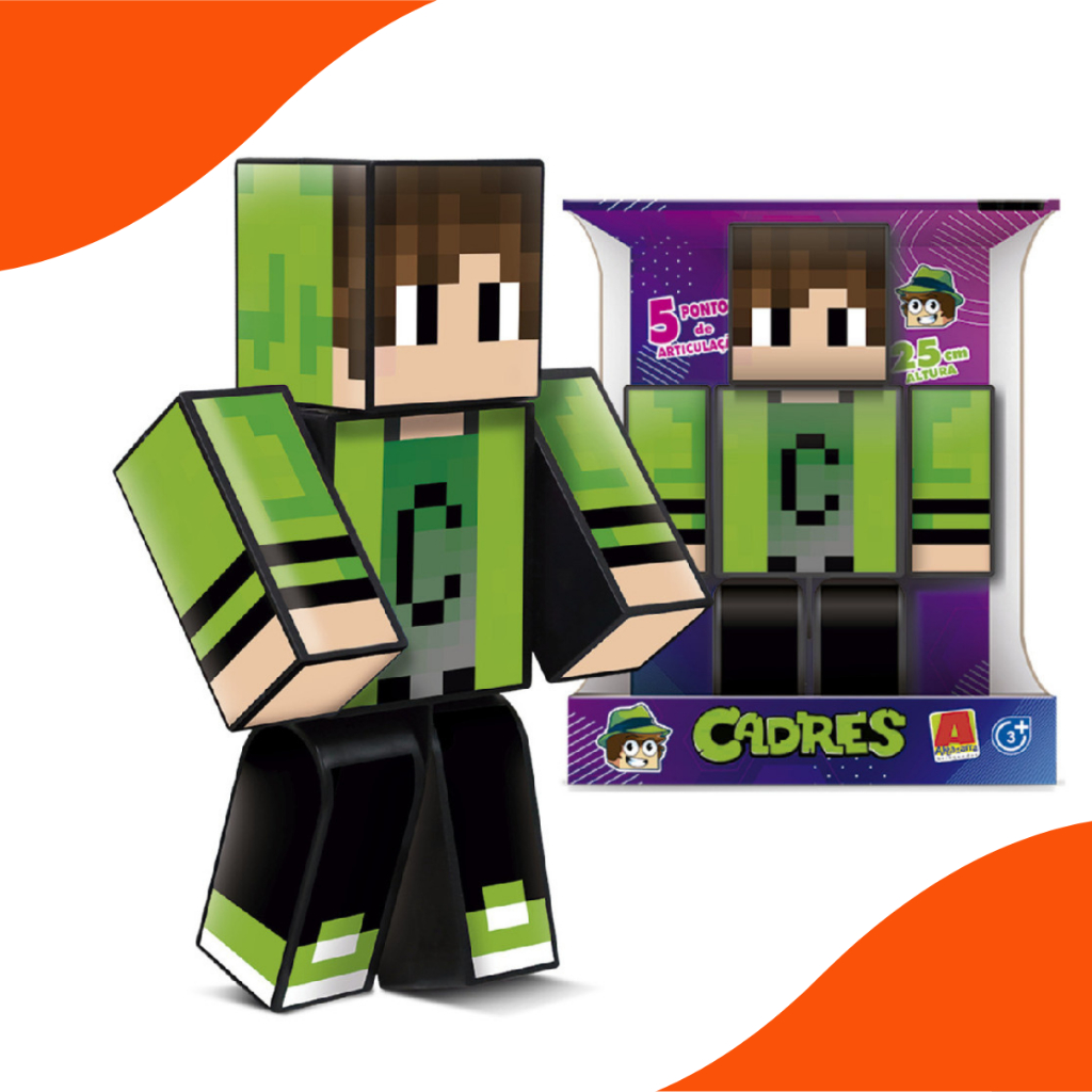 Boneco Minecraft cadres Edição Colecionável bloco articulado | Shopee ...