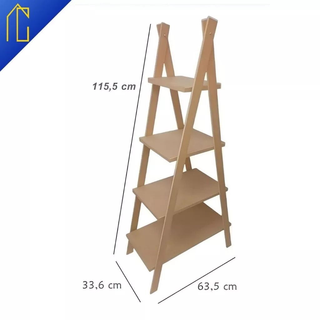 Escada Decorativa Escadinha Festa Mdf Cru Desmontável 4 Andares ...