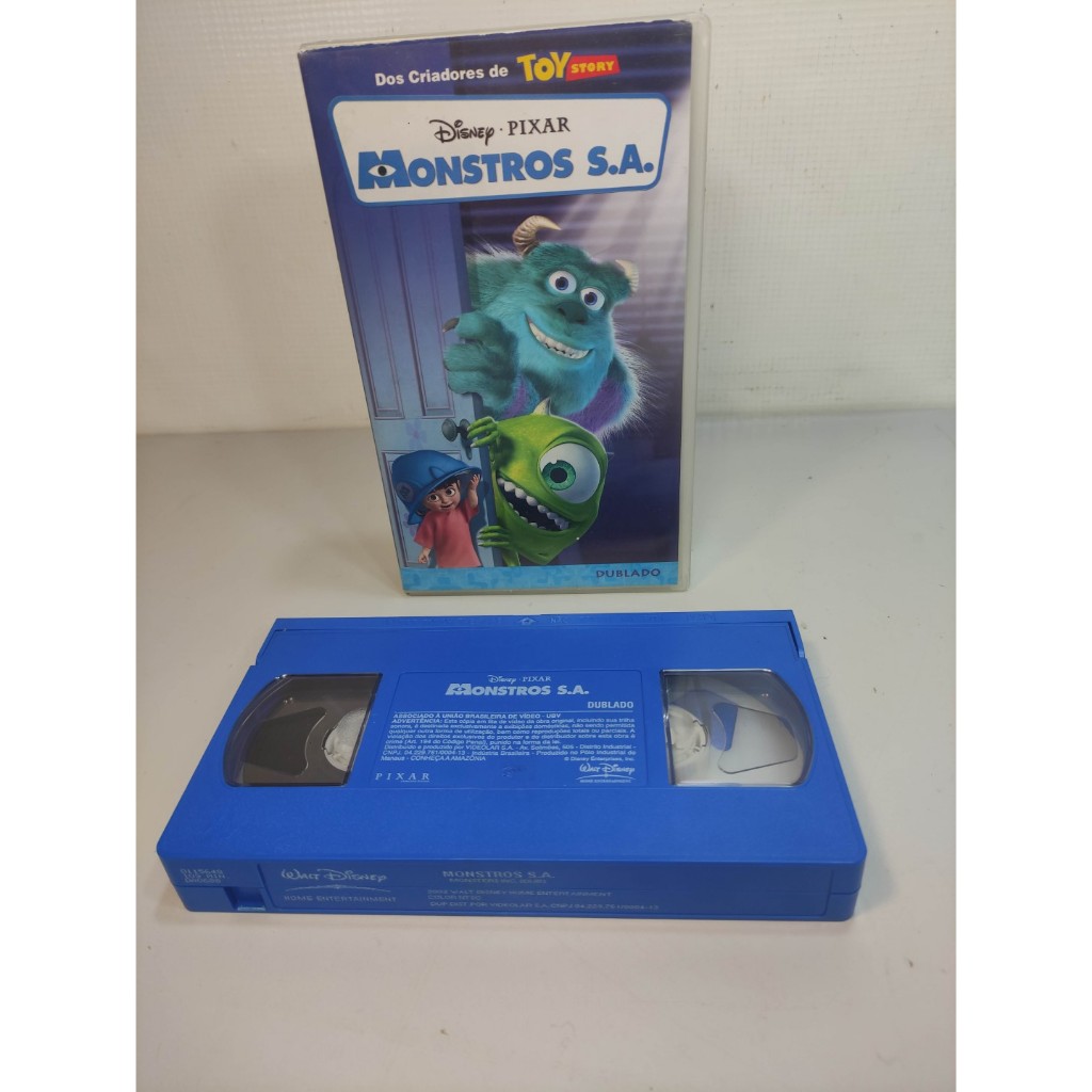 Fita Filme Vhs Desenho Monstros S.a Dublado Azul Dh1 | Shopee Brasil