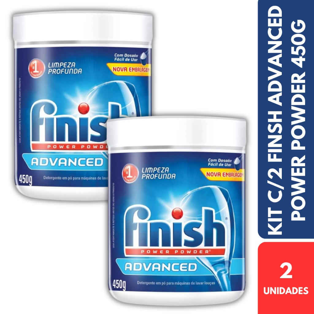 Finish Advanced Power Powder Detergente Em Pó Para Lava Louças Sabão ...