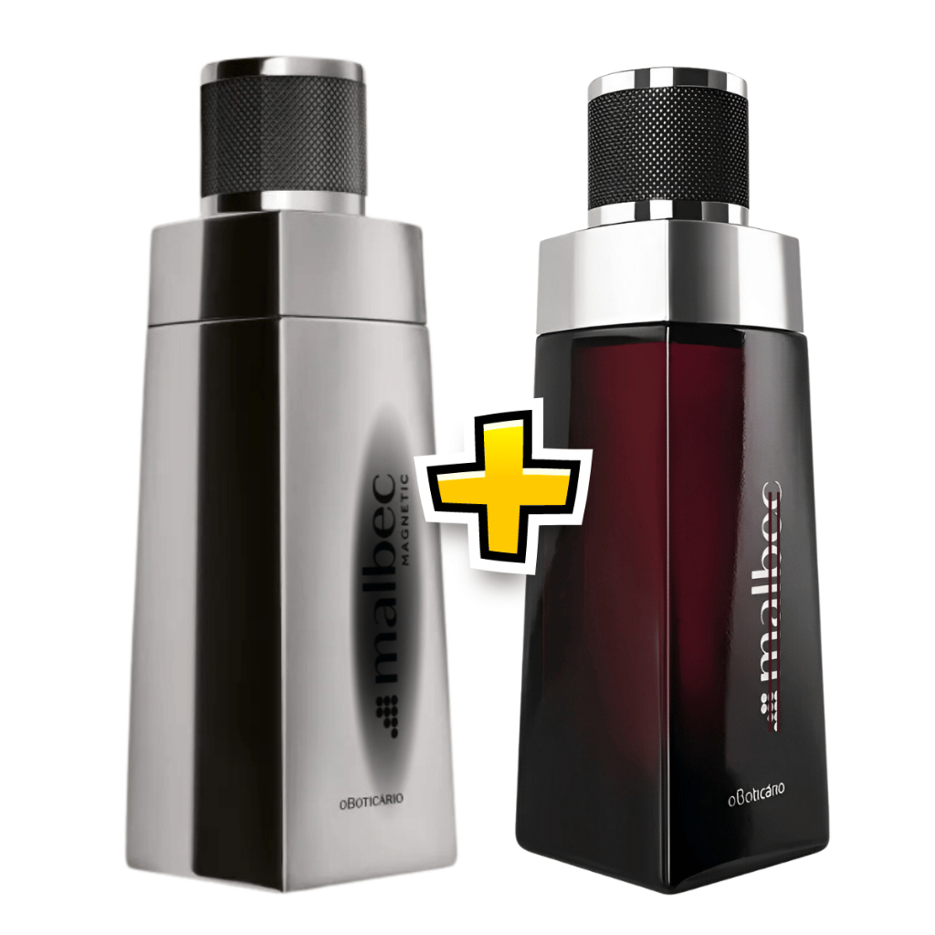 Kit de Perfume Homem Malbec Tradicional + Malbec Magnata Prateado 100ml ...