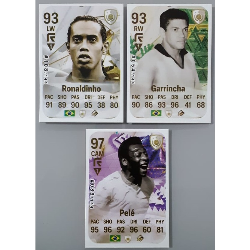 Lote Com 3 Cards Fifa Icons - Pelé, Garrincha e Ronaldinho - Copa - Bom ...