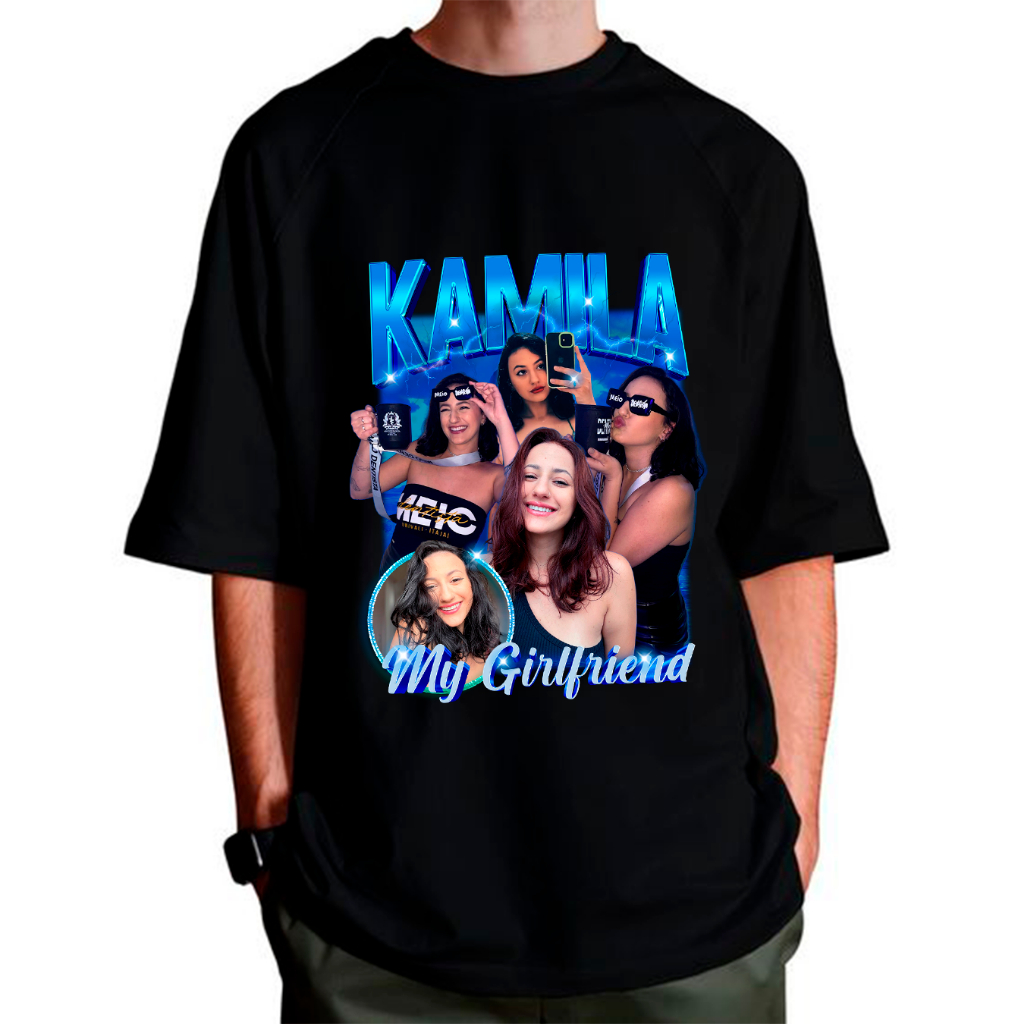 Camiseta com Suas Fotos Personalizada Presente Namorado Graphic Tee ...