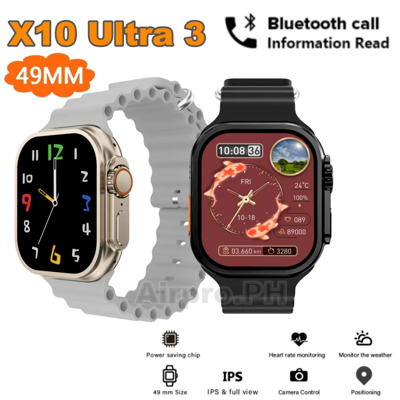 2024 Novo Relógio Grande Inteligente X10 Ultra 3 Big Smart Watch 49mm 2.19 Polegadas Série 10 ...