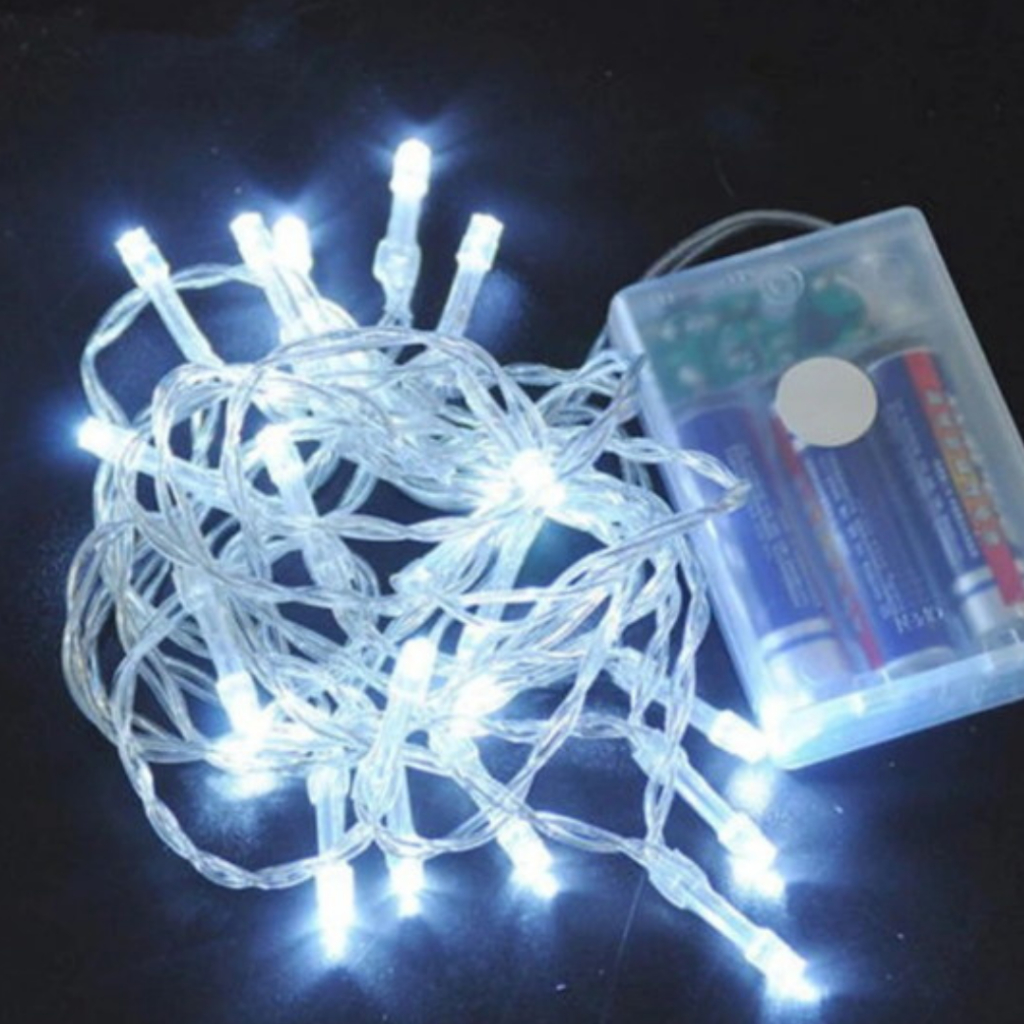 Pisca Pisca Led a Pilha Colorido Branco 50 LEDS 5 Metros - 100 LEDS 10 ...