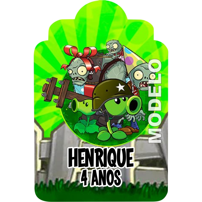 15 Tag de Agradecimento Plants vs. Zombies - Etiqueta - Rótulo ...