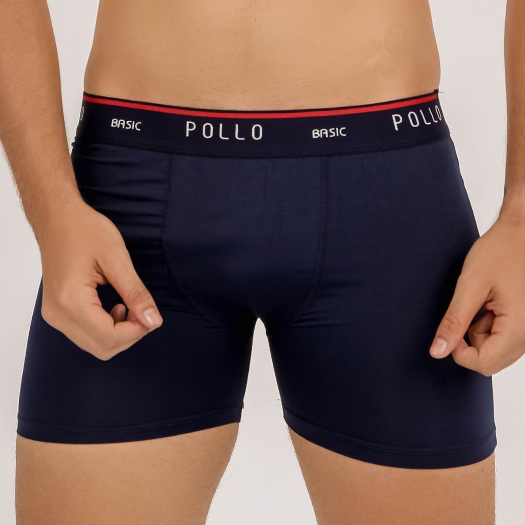 Kit 3 Cueca Boxer Box Adulto Poliamida com Forro de Algodão Pollo Basic Confort | Shopee Brasil