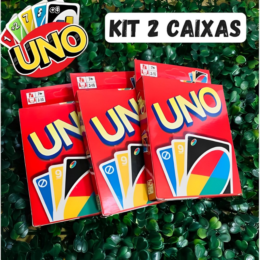 JOGO UNO BARALHO KIT 2 CAIXAS UNO | Shopee Brasil