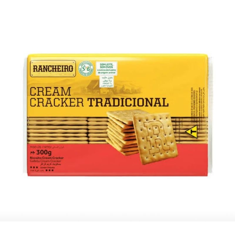 Kit Combo com 3 Bolachas Rancheiro Cream cracker ZERO LACTOSE APLV VEGANO 300g cada | Shopee Brasil