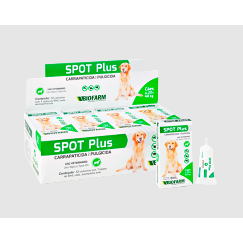 SPOT PLUS 6ML CÃES DE 20 A 40KG | Shopee Brasil