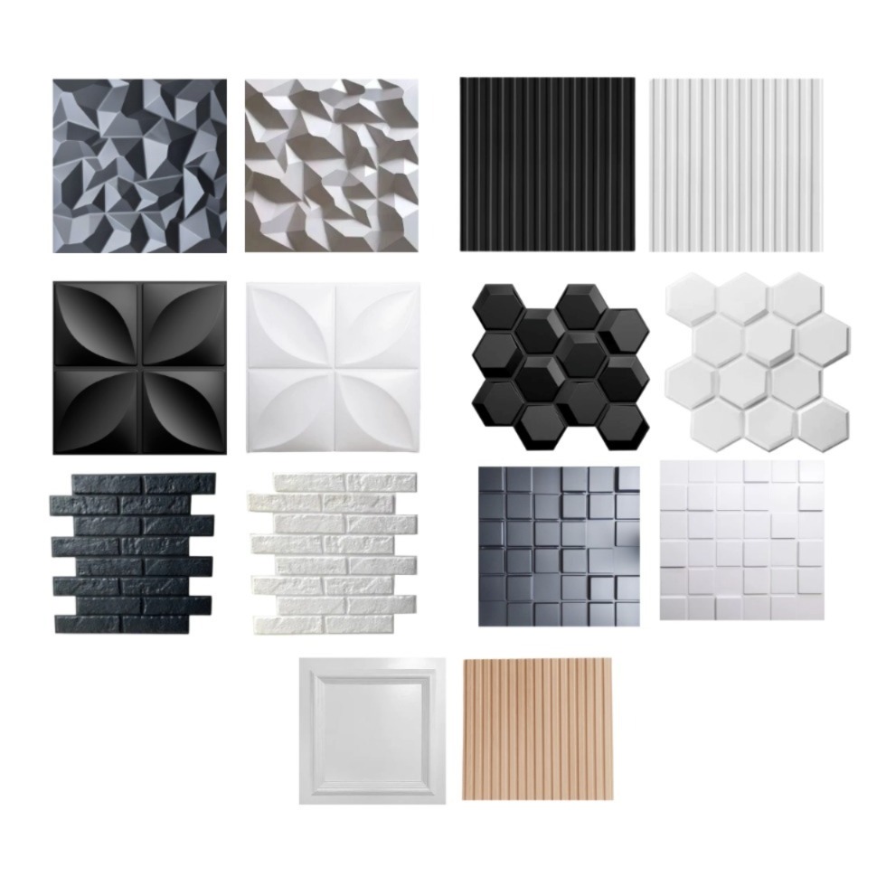 KIT 20 Painel Placa 3d Parede Revestimento Imita Gesso Textura plasca ...