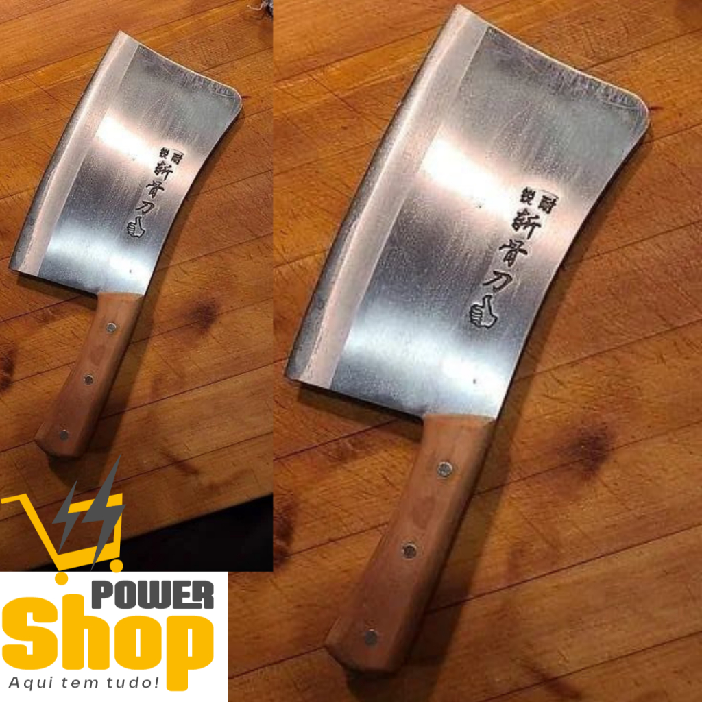 Cutelo Rústico Profissional Chinês 6'' 32 cm Artesanal Churrasco ...