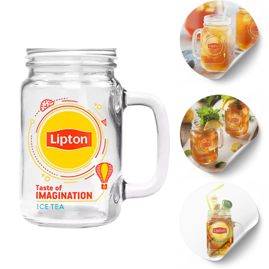 Caneca Mason Jar Personalizada Lipton Ice Tea 350ml Drink, Coquetel ...