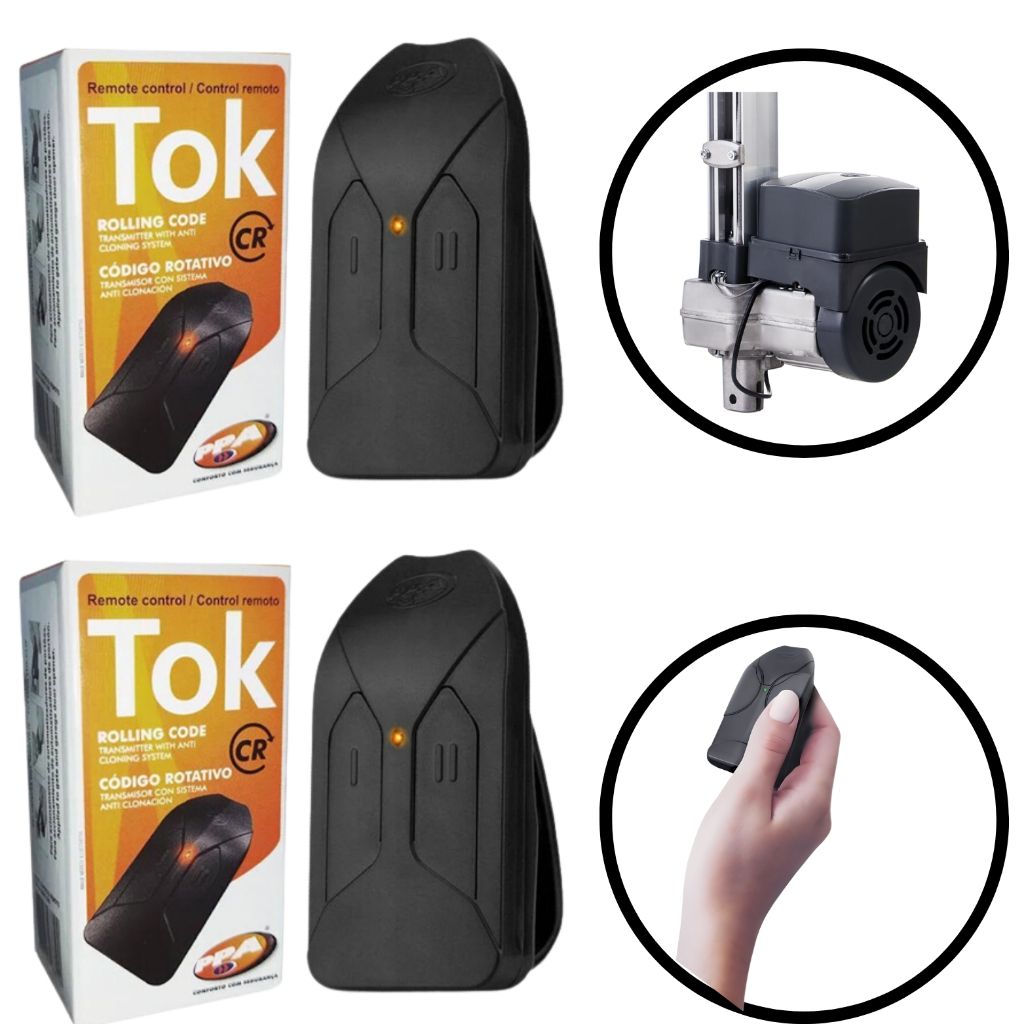 Kit com 2 controles TOK PPA Original Longa Distância Compatível com ...