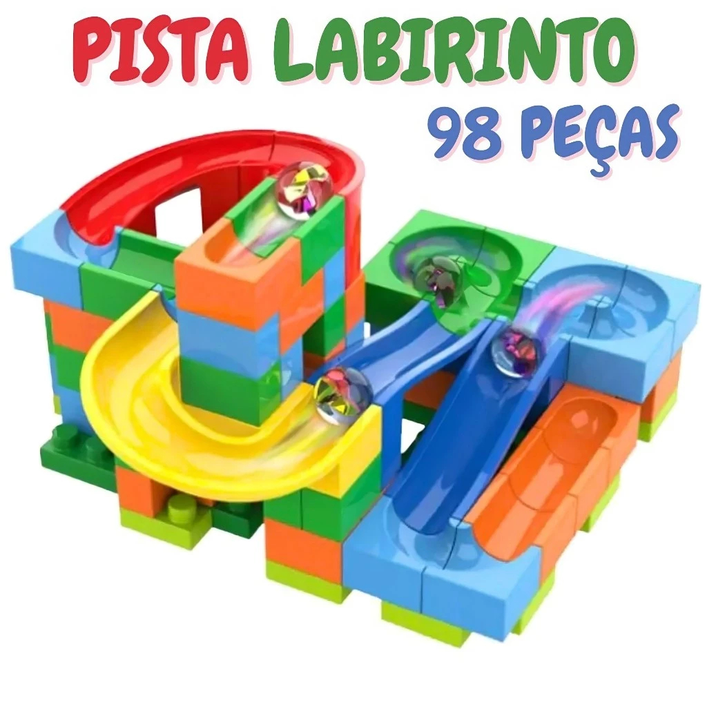 Pista De Bolinhas De Gude Blocos De Montar Labirinto | Shopee Brasil