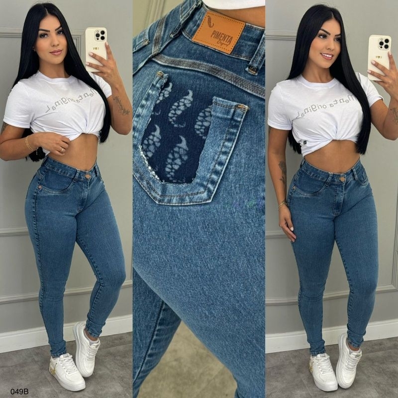 calça jeans feminina pimenta original | Shopee Brasil