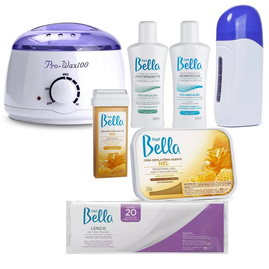 Kit Para Depilação Com Cera Quente Rolon E Termocera Profissional ...