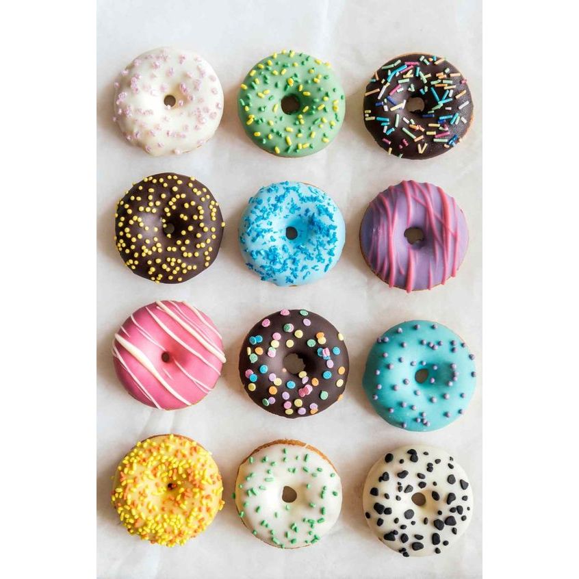 Painel de Festa em Lona 2x2m Personalizado em Lona Fosca - Tema Donuts ...