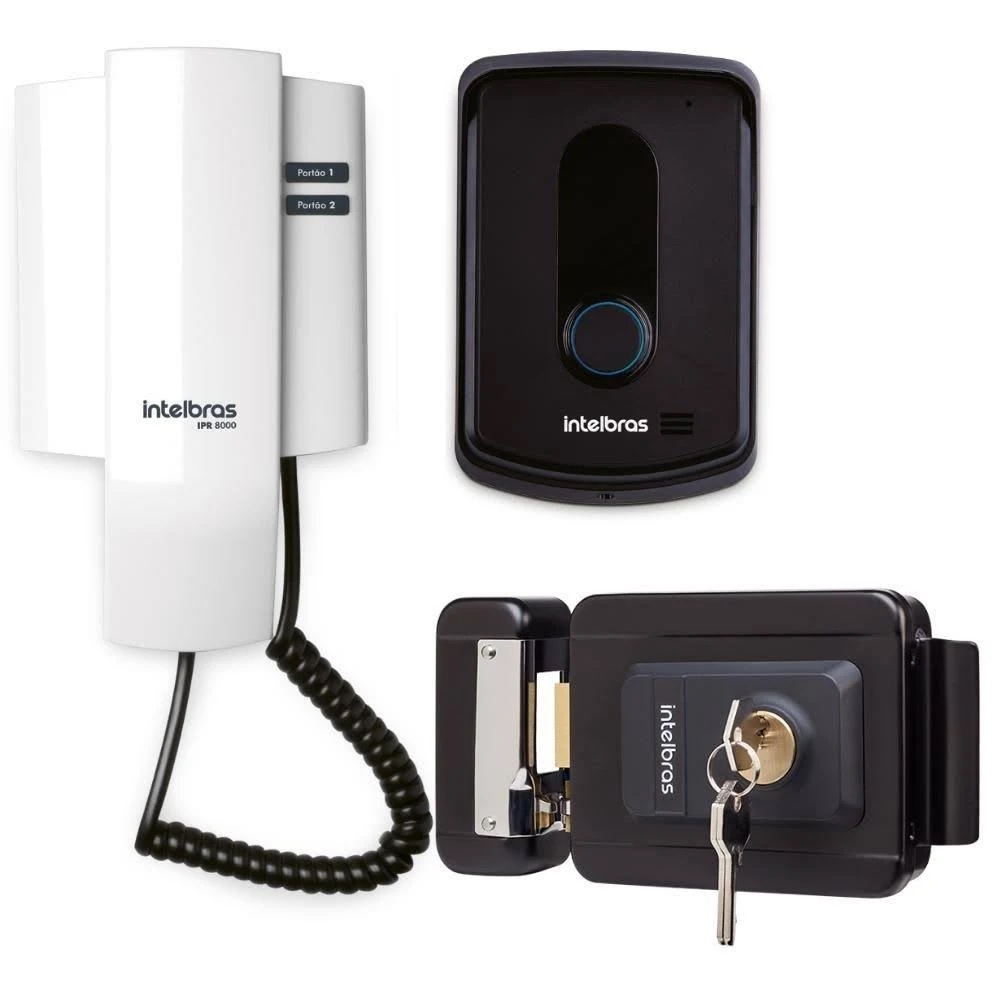 Porteiro Eletrônico Interfone Residencial Intelbras Campainha com Fio e ...