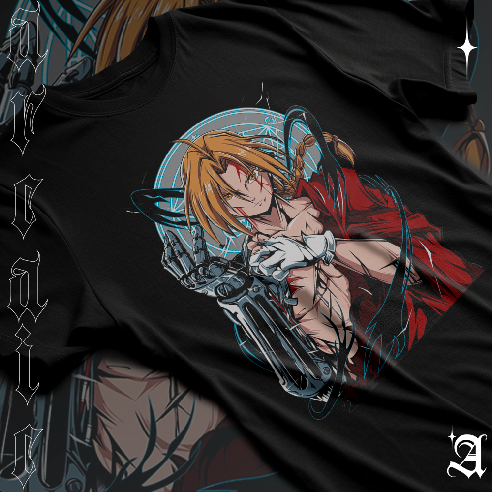 Camiseta Basica Algodao Fullmetal Alchemist Edward Elric Protagonista Failed Human Transmutation ...