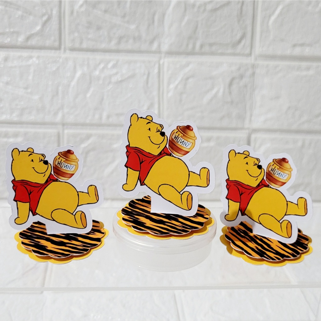 Apliques 3d em pé Ursinho Pooh, Kit Aplique 3D, 10, 20, 30, 40, und ...