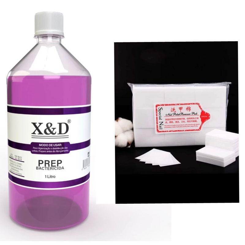 Kit prep 1000ml + Algodão novo | Shopee Brasil