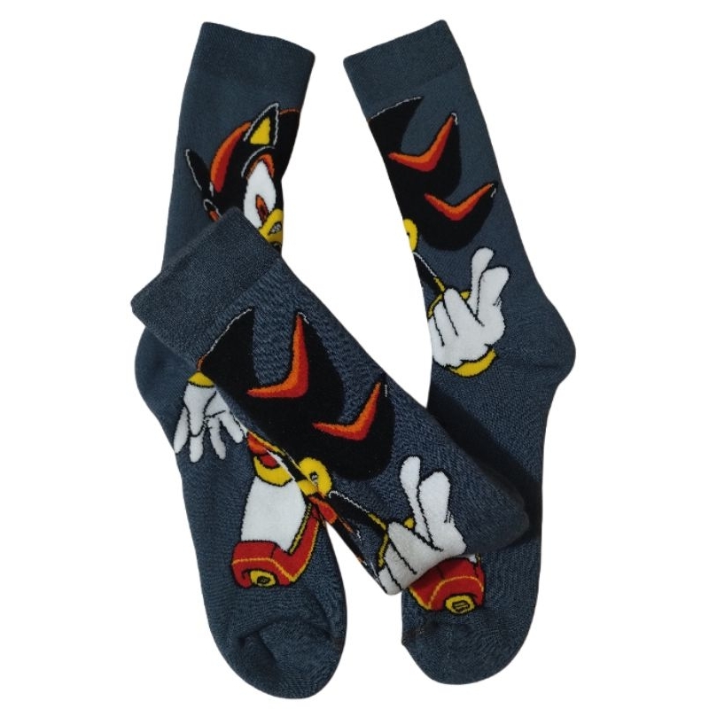 Meias Sonic The Shadow Personagem Meias de cano médio adulto pronta ...