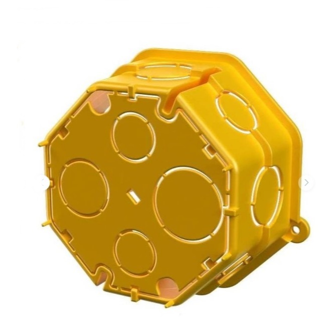 kit com 20 Caixinhas de luz pvc Para Laje OCTOGONAL 4x4 embutir AMARELO | Shopee Brasil