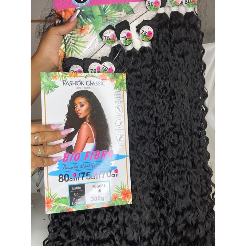 CABELO CACHEADO BIO FIBRA - FASHION CLASSIC COR 1B | Shopee Brasil