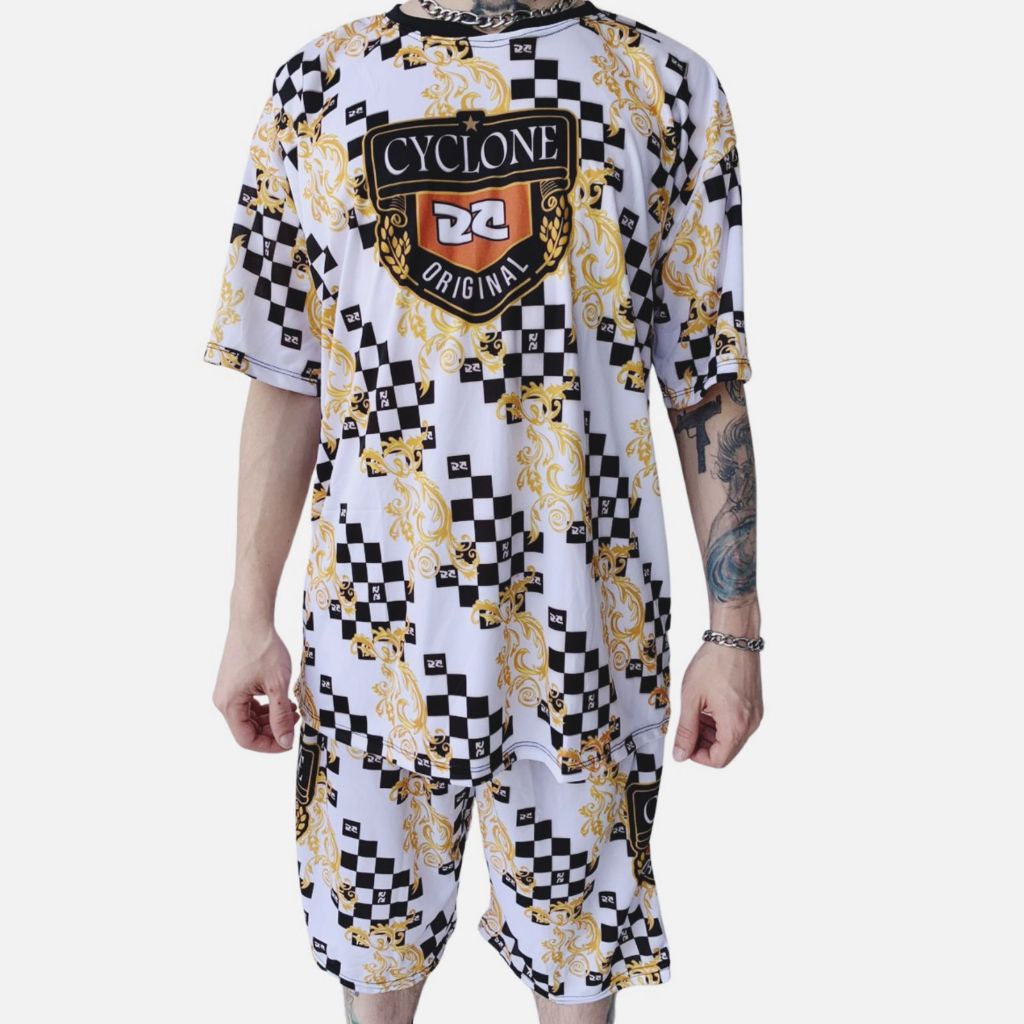 Kit Da Cyclone Bermuda Microfibra Chave + Camiseta Maloka | Shopee Brasil